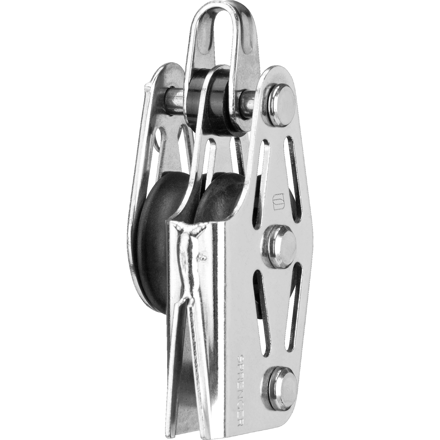 V-cleat block sliding bearing 6 mm - 2 sheaves, bow, becket | Sprenger