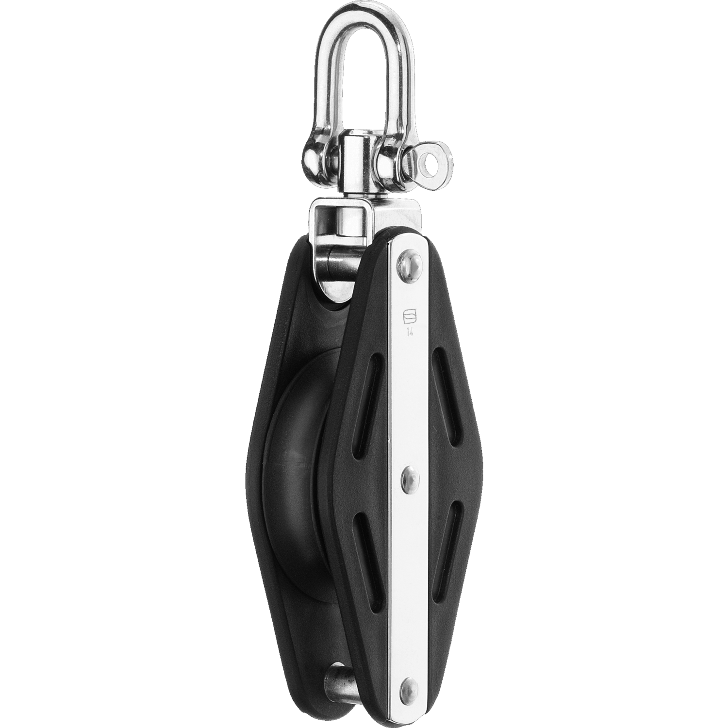 Sliding bearing block 14 mm - 1 sheave, swivel, becket | Sprenger.de