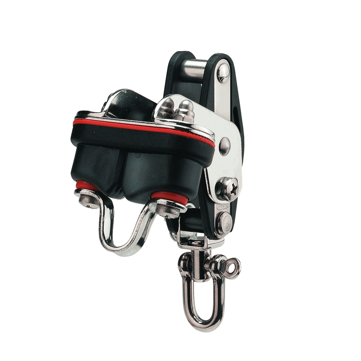 Mainsheet block sliding bearing 10 mm - 1 sheave, swivel, becket, cam ...