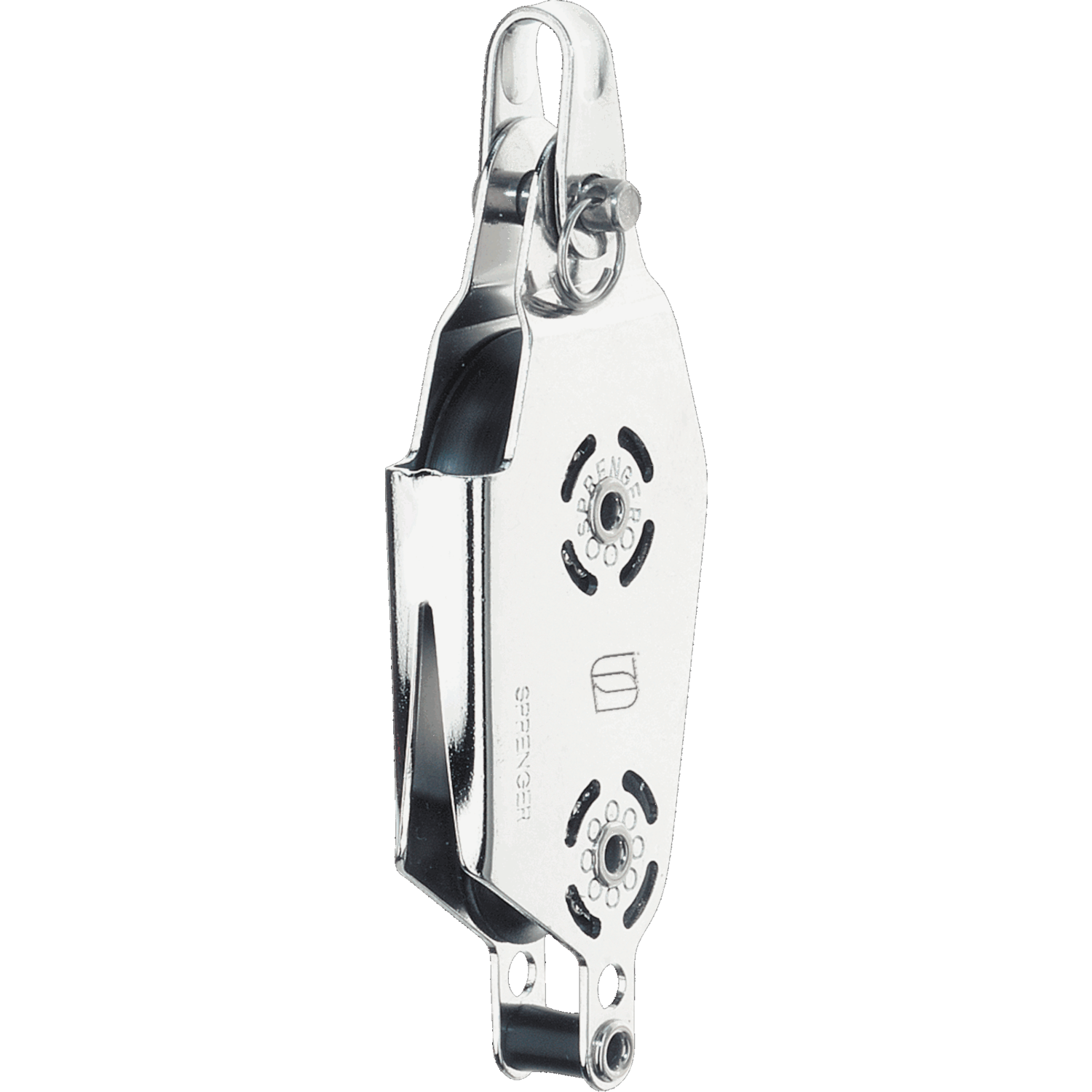 Micro XS v-cleat fiddle block ball bearing 6 mm - 2 sheaves, becket ...